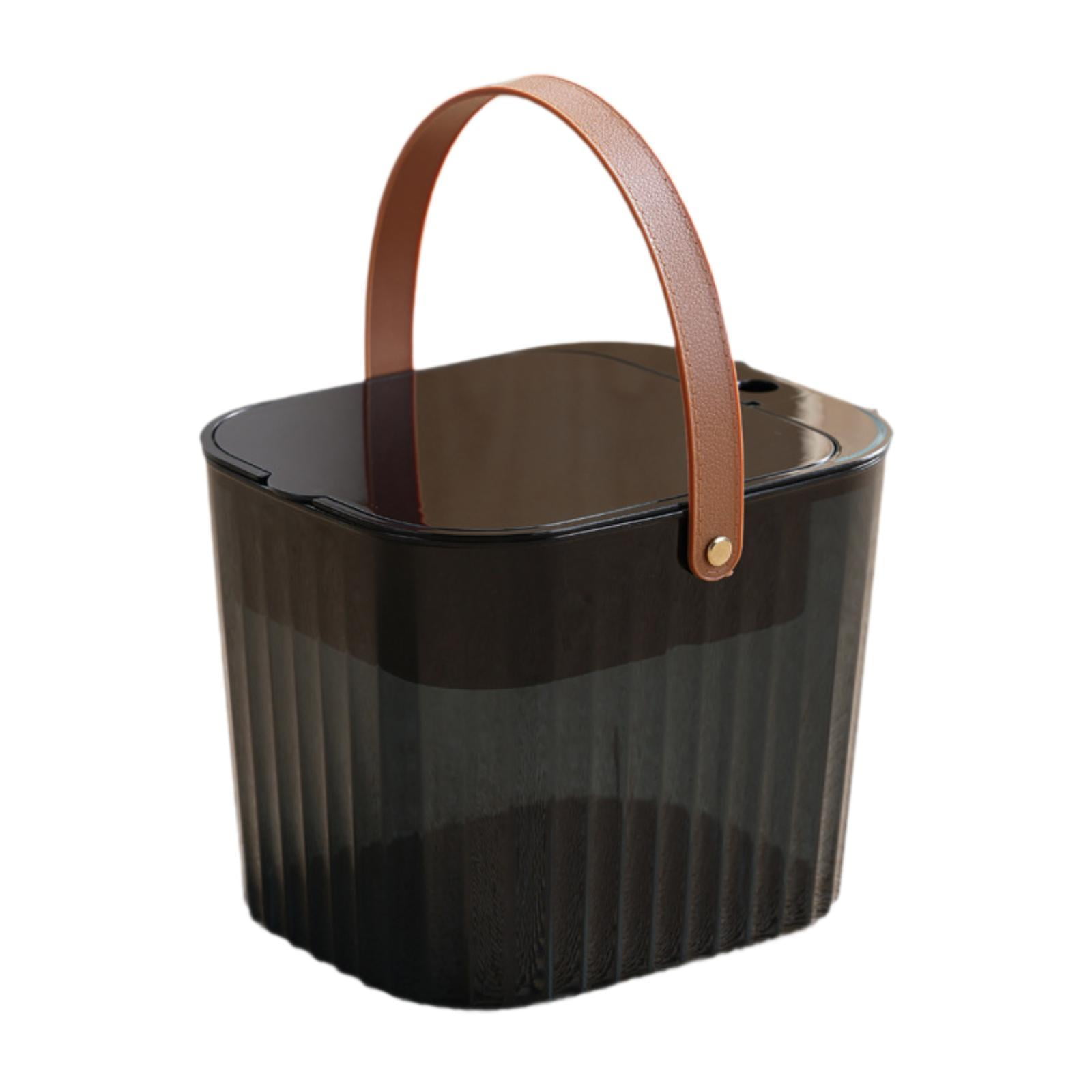 QSTDGVPW Tea Residue Bucket Trash Can Wastebasket Bin Portable Tea ...