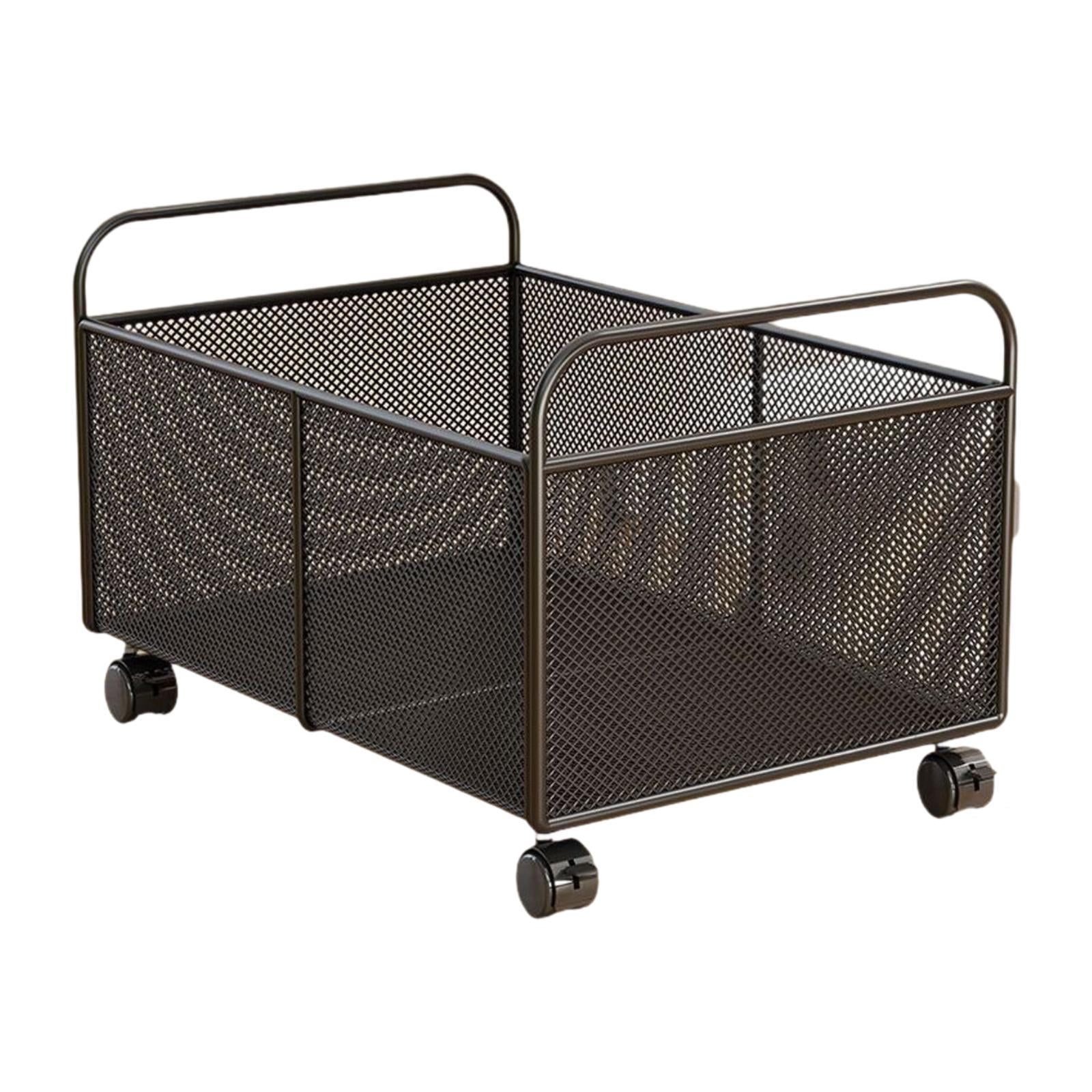 QSTDGVPW Wire Basket Rolling Wire Vegetable Fruit Rack with Wheels Iron ...