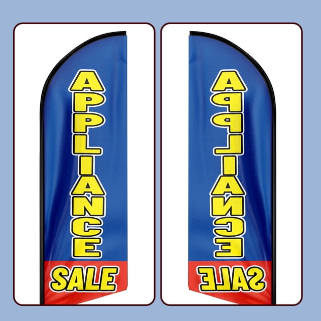 QSUM Appliance Sale Sign Feather Flag,8FT Appliance Sale Outdoor ...