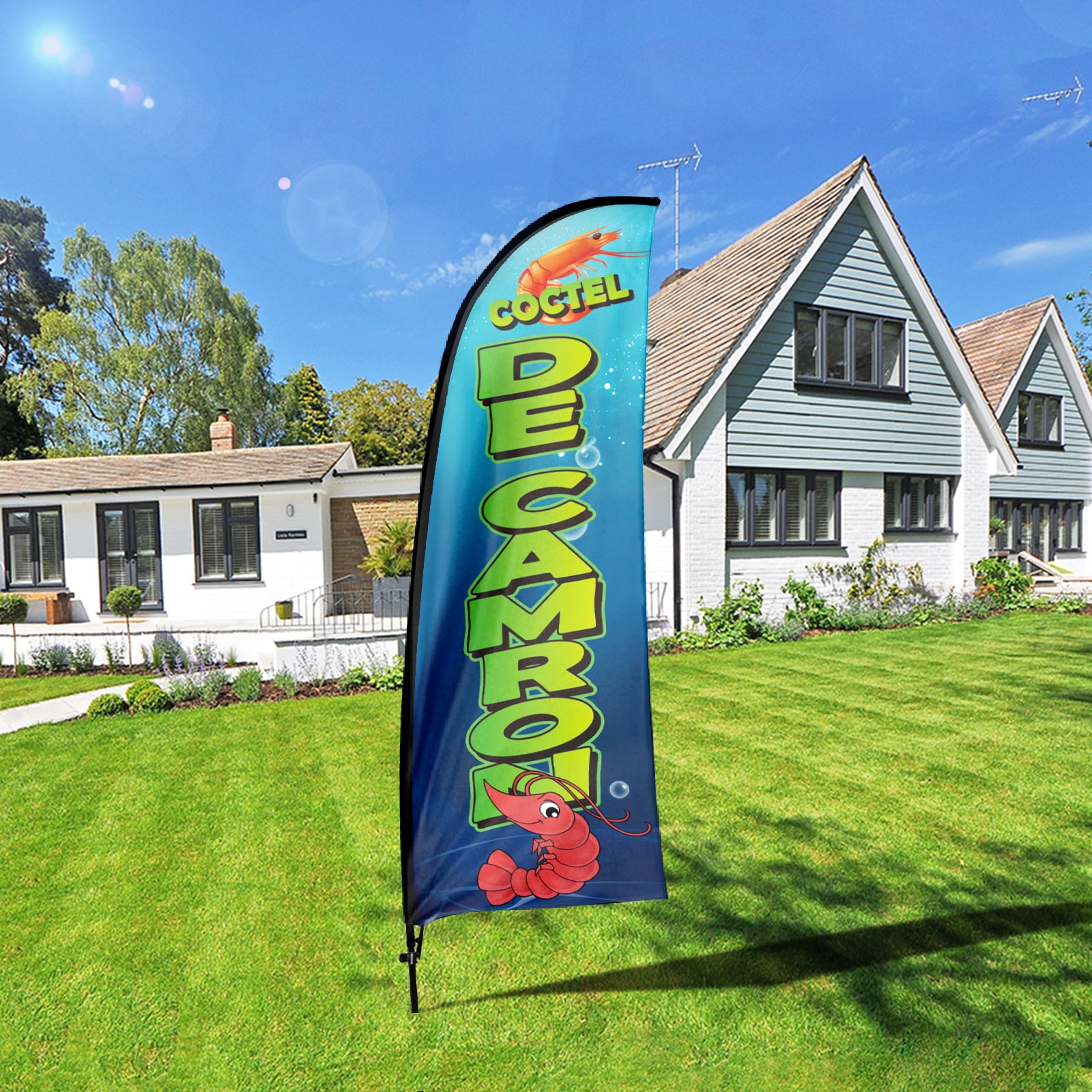 QSUM Coctel De Camaron Feather Flag Kit,7FT Mexican Grill Advertising ...
