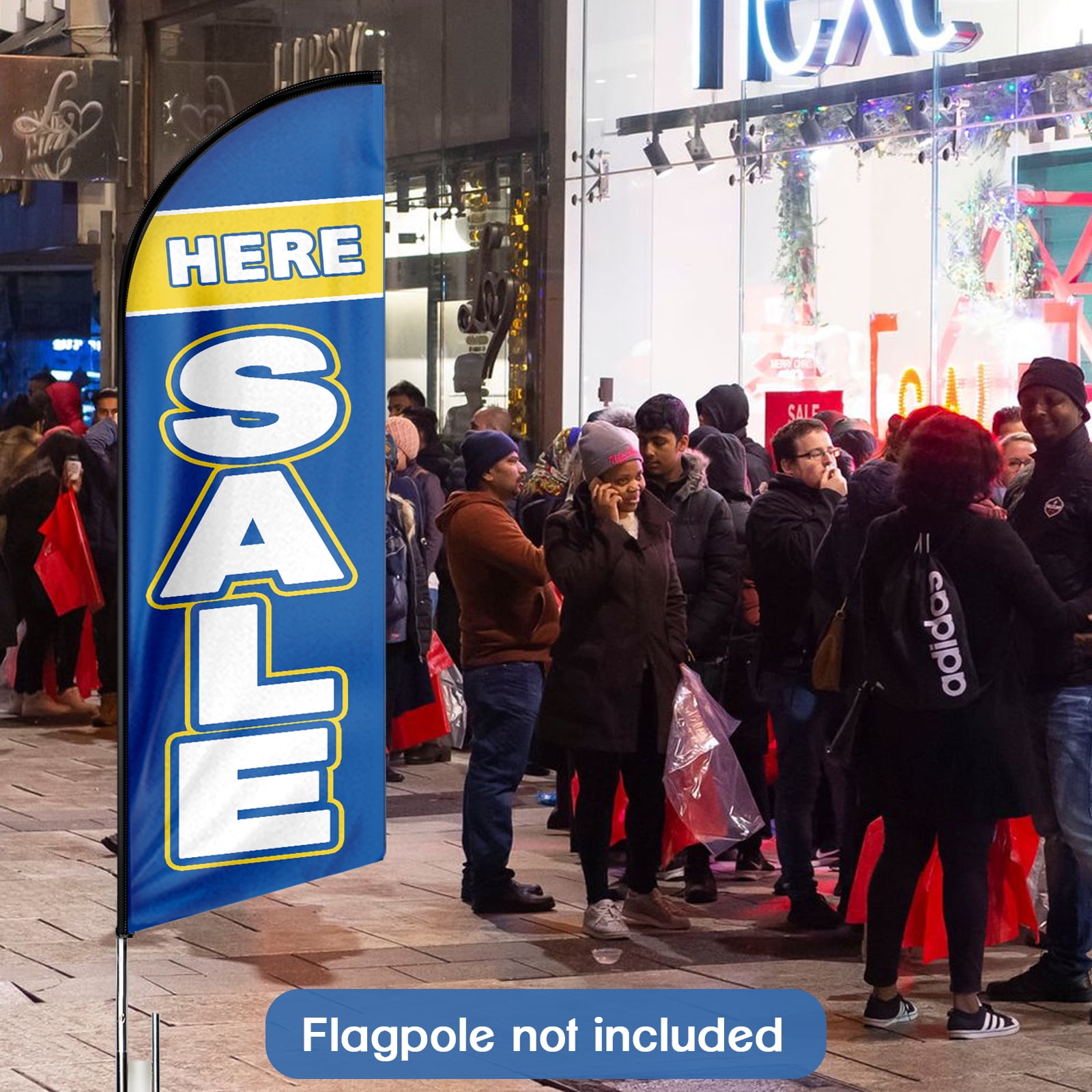 QSUM Here Sale Sign Feather Flag,8FT Here Sale outdoor advertising flag, Here Sale Business Sign ...