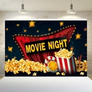 6×4FT Movie Night Backdrop for Birthday Party Movie Theme Red Carpet ...