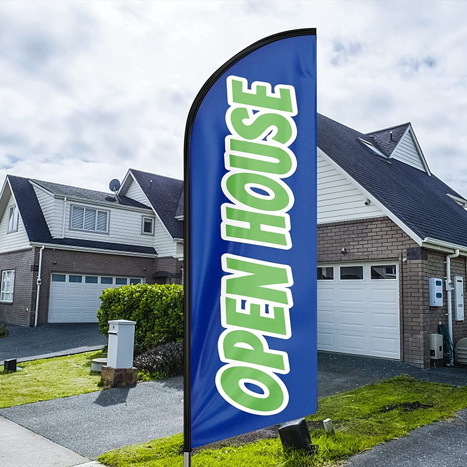 QSUM Open House Themed Swooper Flag, 11FT Open House Signs Advertising ...