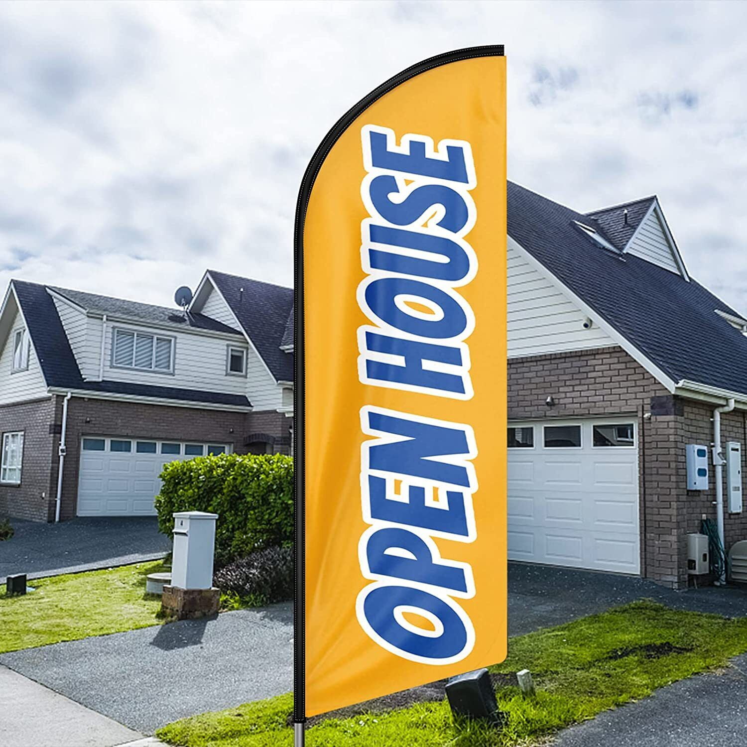 QSUM Open House Themed Swooper Flag, 11FT Open House Signs Advertising ...