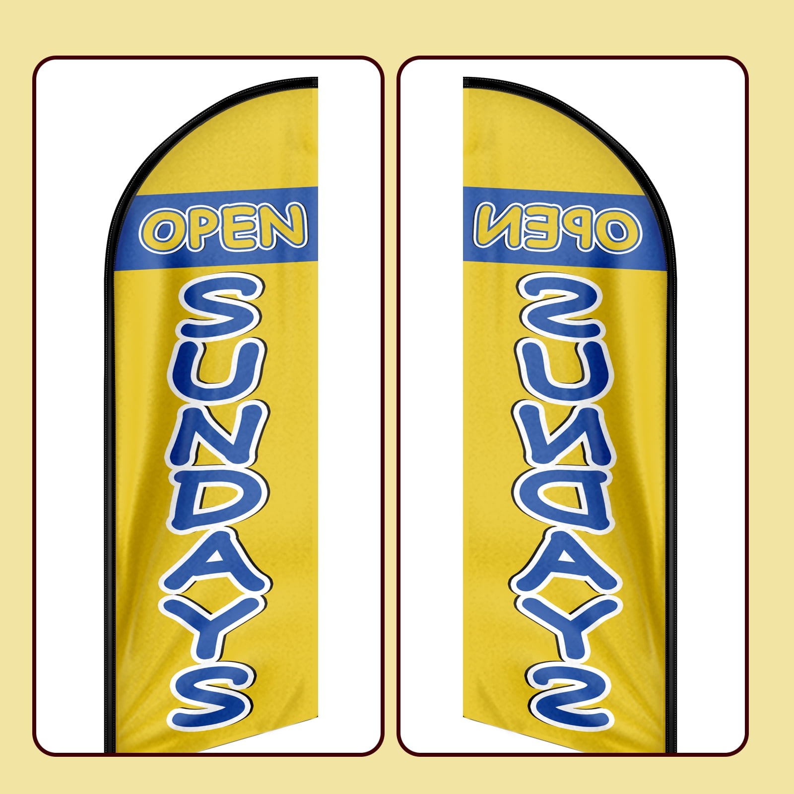 QSUM Open Sundays Sign Feather Flag,8ft Open Sundays Outdoor ...