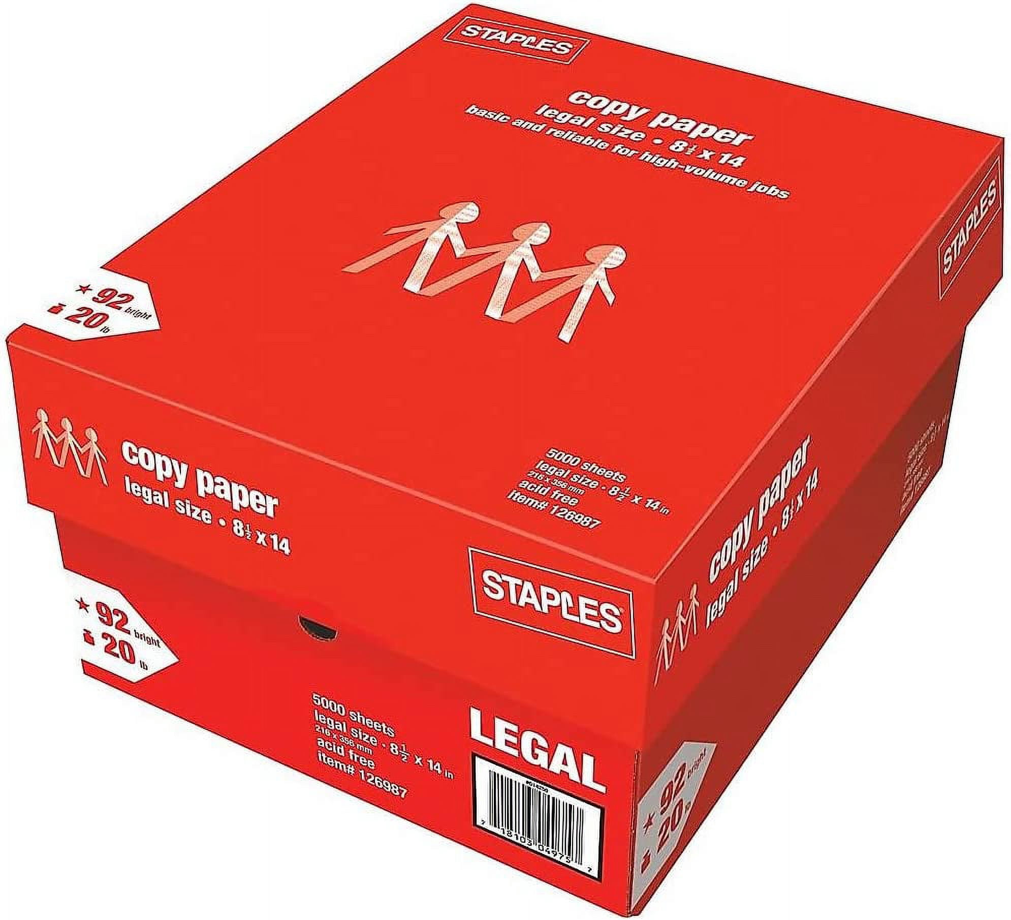 QSZS 126987 8.5-Inch x 14-Inch Copy Paper 20 lbs. 92 Brightness 500 ...