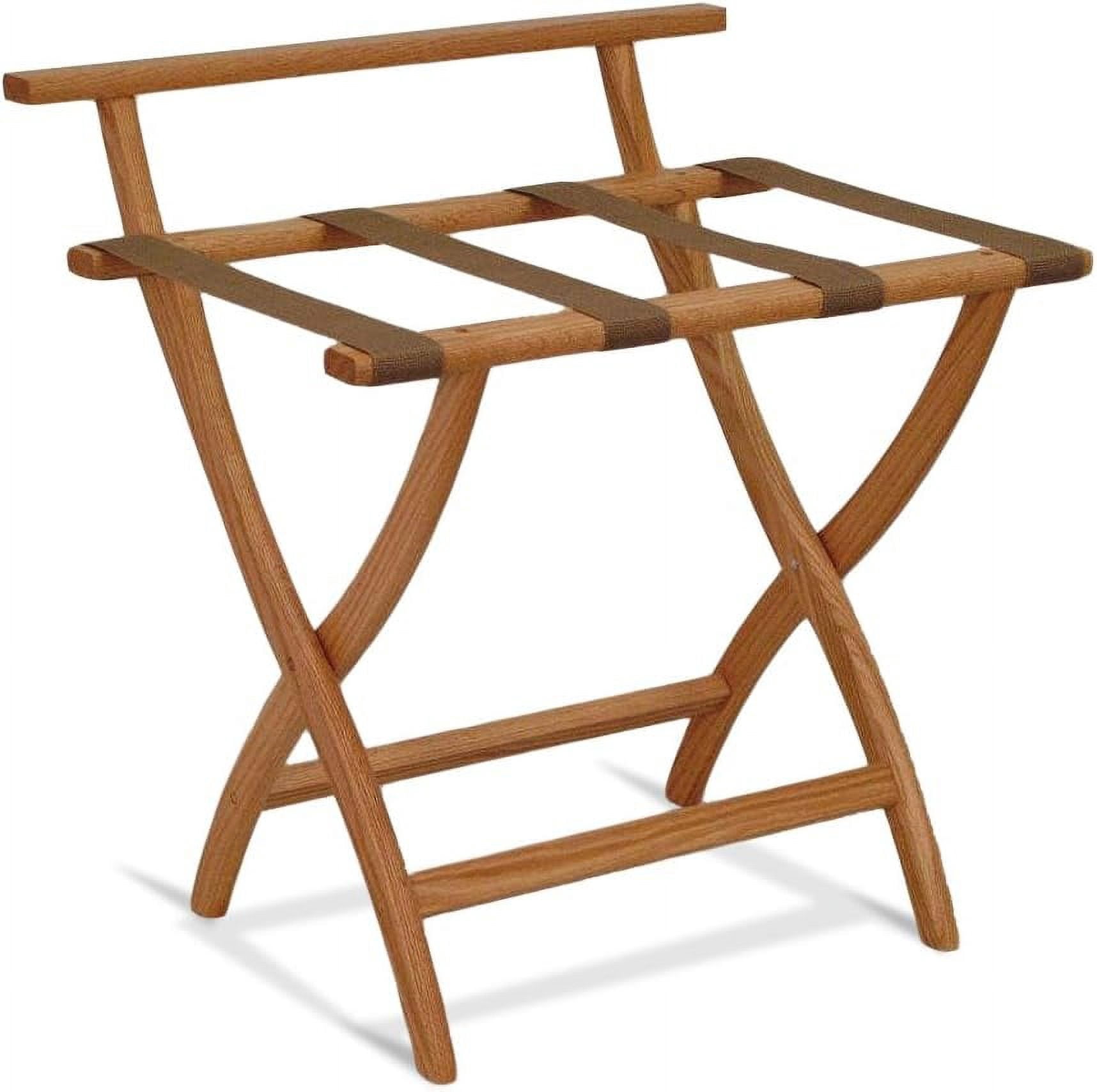 QSZS WallSaver Luggage Rack,Tan Straps, Light Oak - Walmart.com