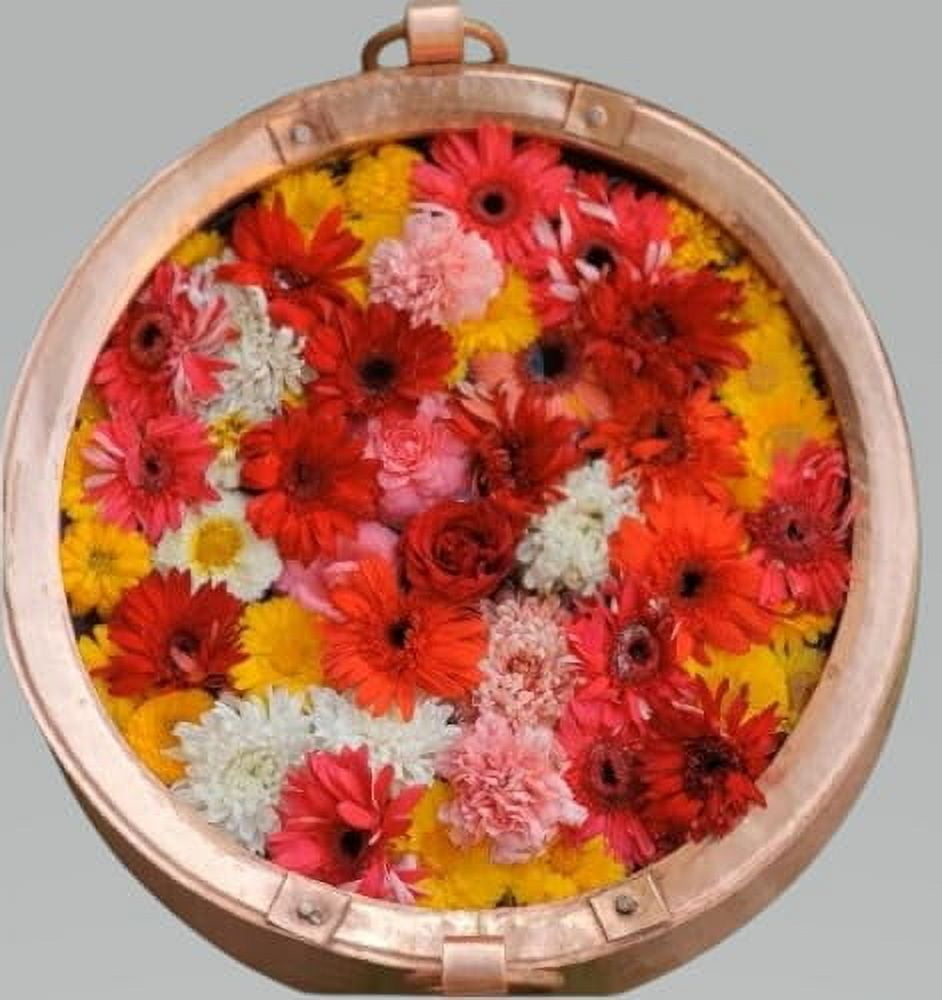 QT Handcarved Pure Copper Nepali Khadkulo, 14 IN Traditional Foot Spa ...