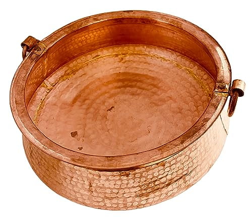 QT Handcarved, Pure Copper Nepali Khadkulo – 7 IN Traditional Water ...