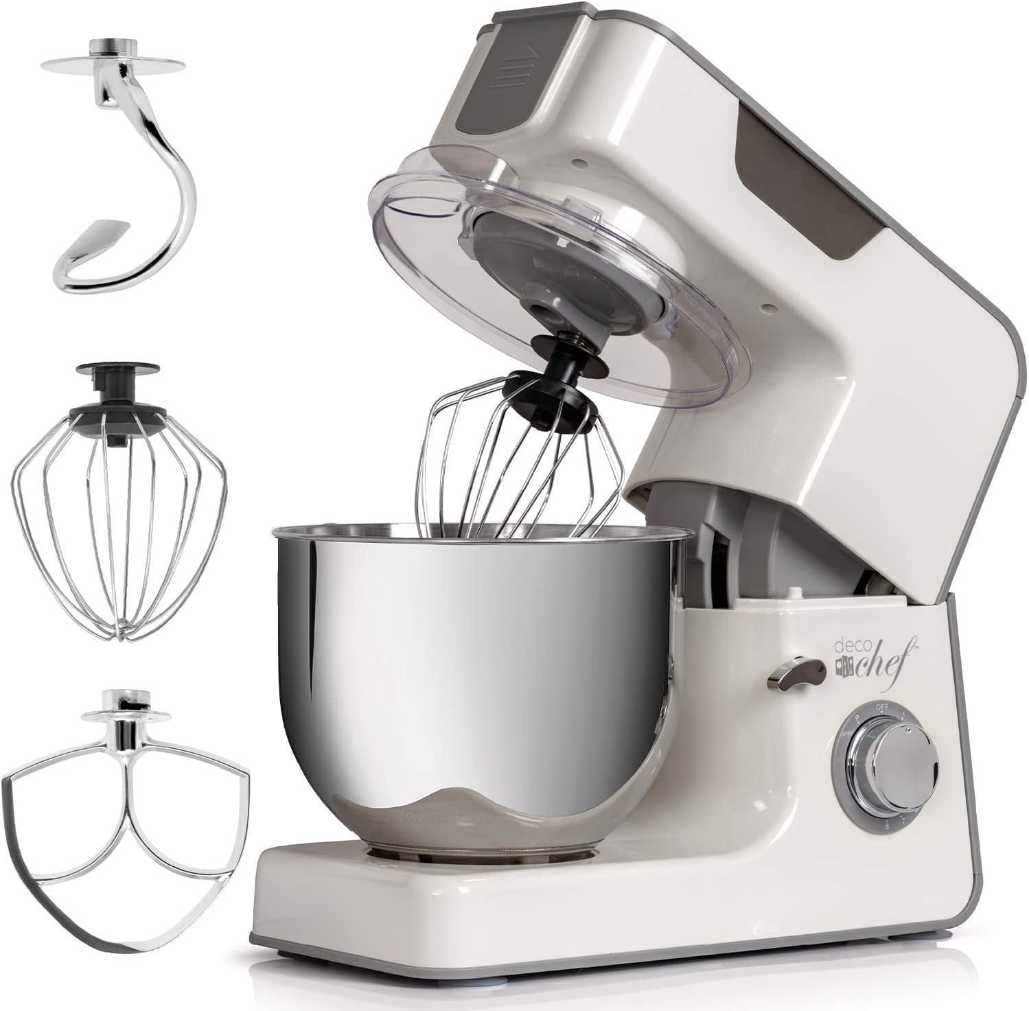 QT Kitchen St Mixer, W 8-Speed Motor with Pulse Functionality, includes ...