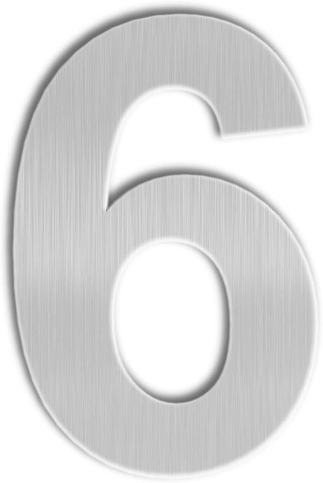 QT Modern House Number - EXTRA LARGE 10 Inch - Brushed Stainless Steel ...