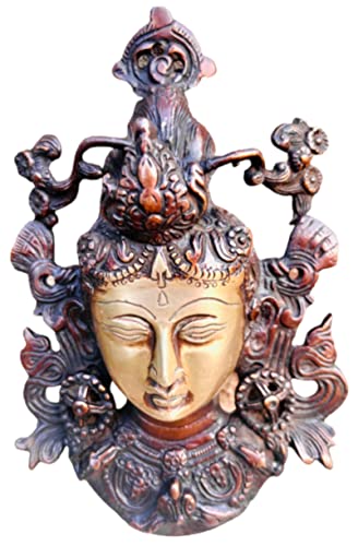 QT S Green Tara Head Brass Statue Wall Mount Décor Statue Tibetans ...