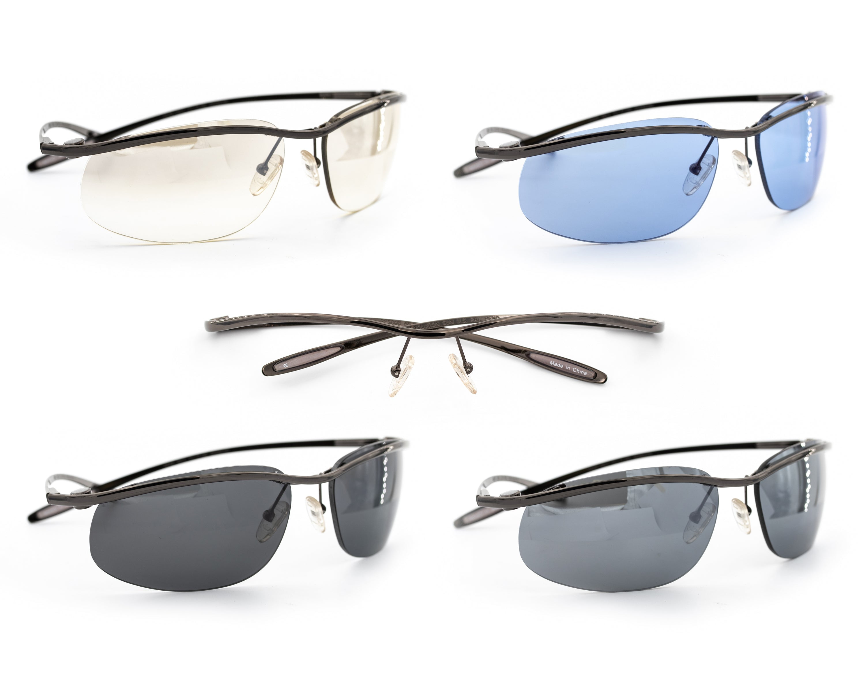 QT-SUN Spex Rimless - Kit Pack - 1 Frame w/ 4 Fashionable Magnetic Clip ...