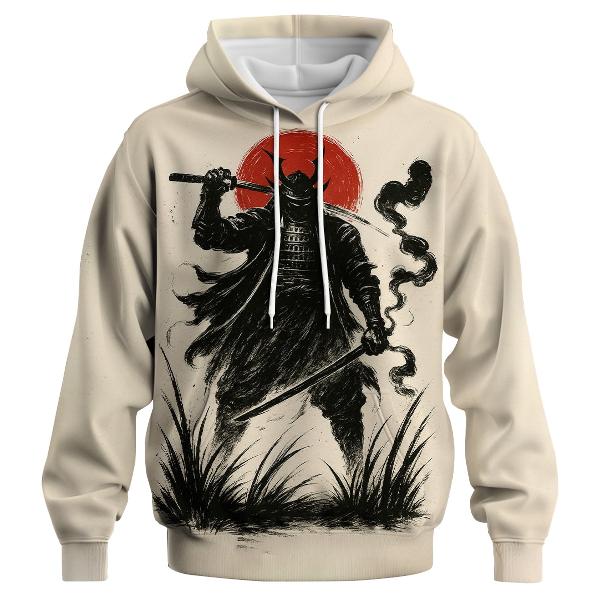 QTAGTESS Samurai Anime Hoodie for Men Japanese Warrior Graphic ...