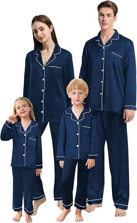 QTAMYYDS Ugly Grinch Christms Pajamas for Family Silk Satin Pajamas ...