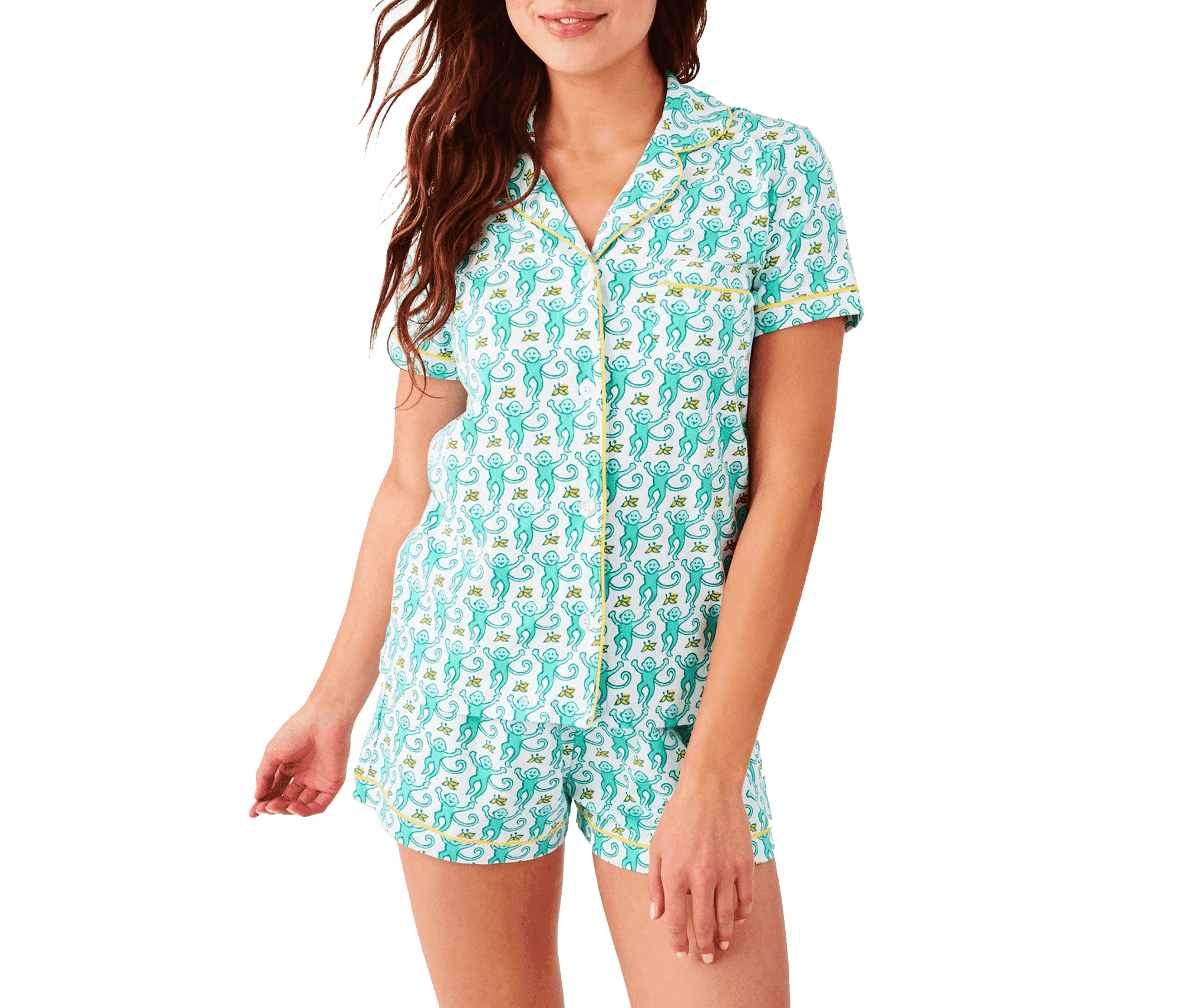 QTAMYYDS Womens Short Sleeve Shorts Pajamas Set - Y2K Button Down ...