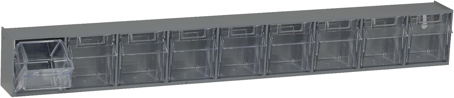 QTB309GY Clear Tip Out Bin System | Heavy-Duty Stackable Container for ...