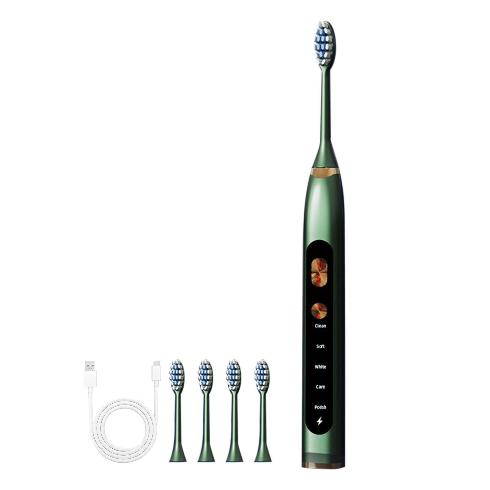 QTBIUQ Electric Toothbrush for Adults and IPX7 Rated Powered Toothbrushes High-end Texture 5 ...