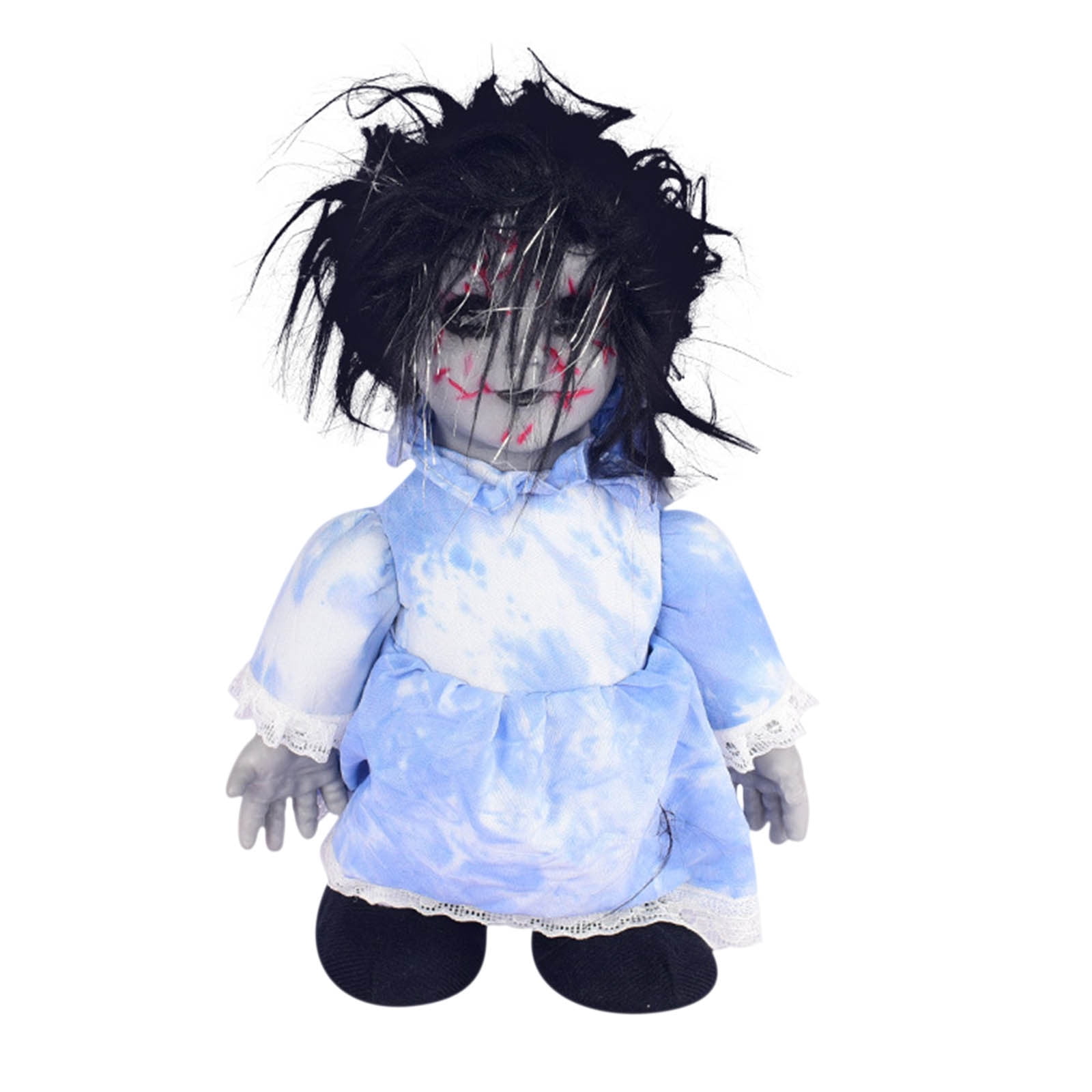QTBIUQ Halloween Terrifying Walking Ghost Doll with Sound and Light ...