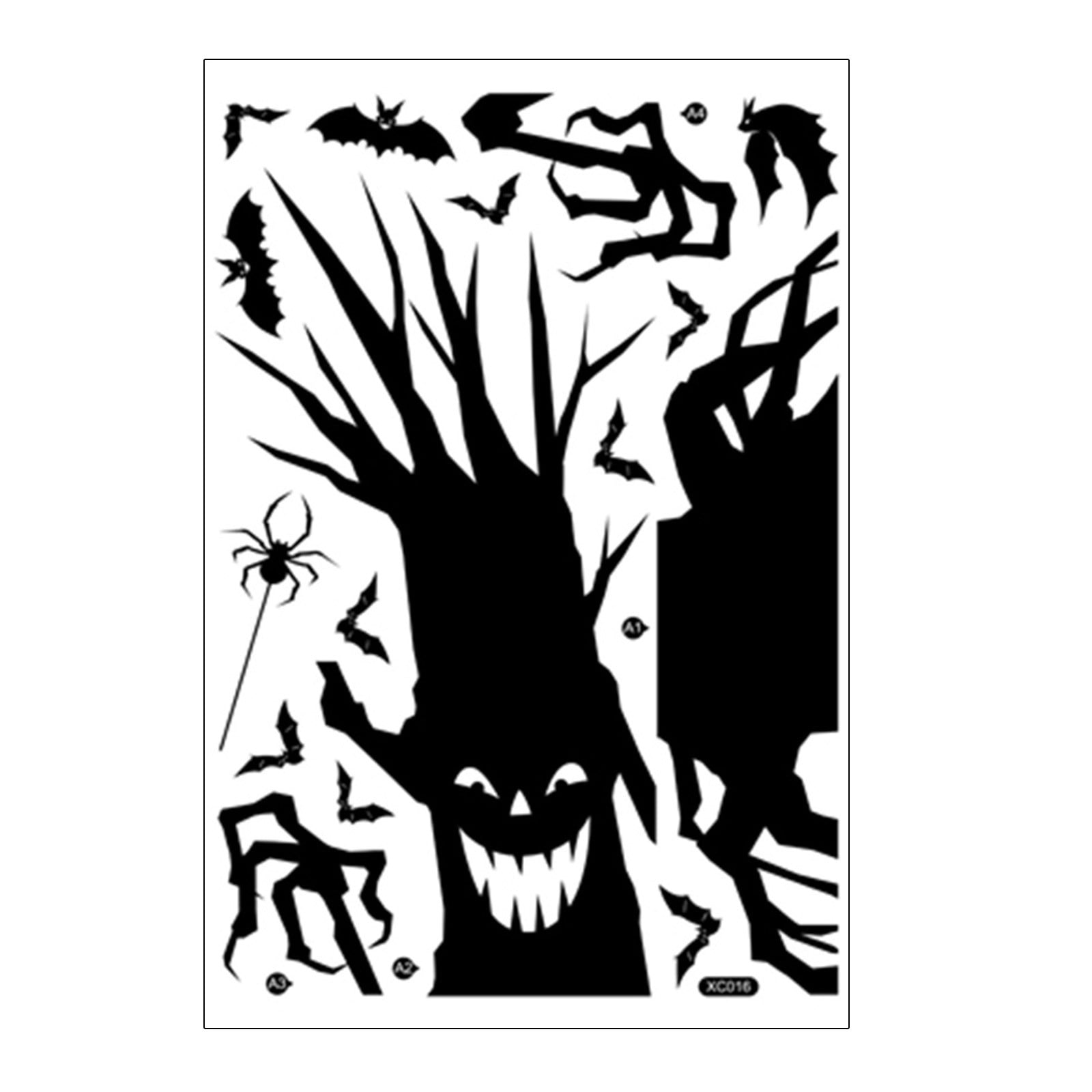 QTBIUQ Jumbos Ghost Monsters Shadow Window Clings, Create A Thrilling ...