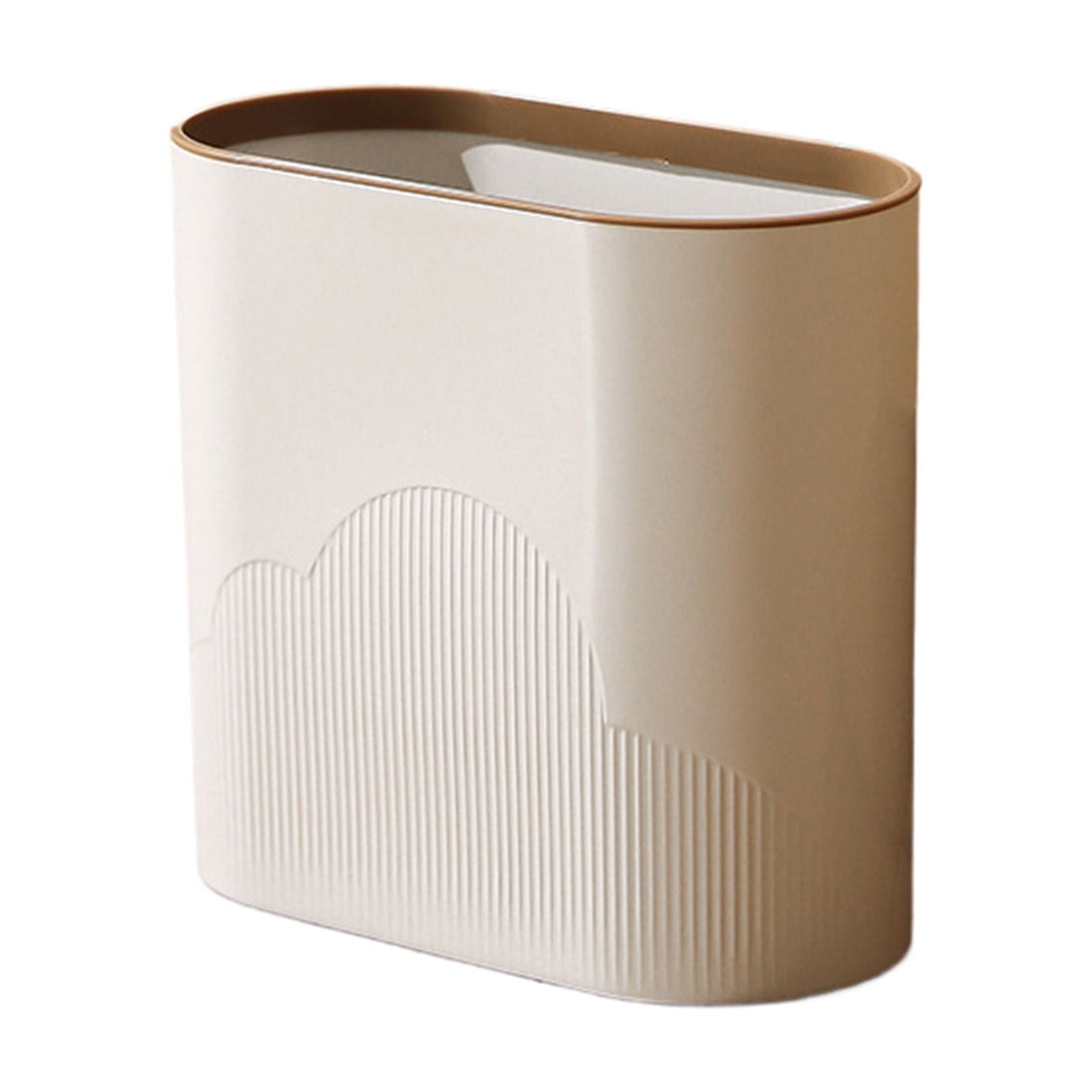 QTBIUQ Lidless Trash Can WasteBaskets Garbage Bin for Bathroom, Slim ...