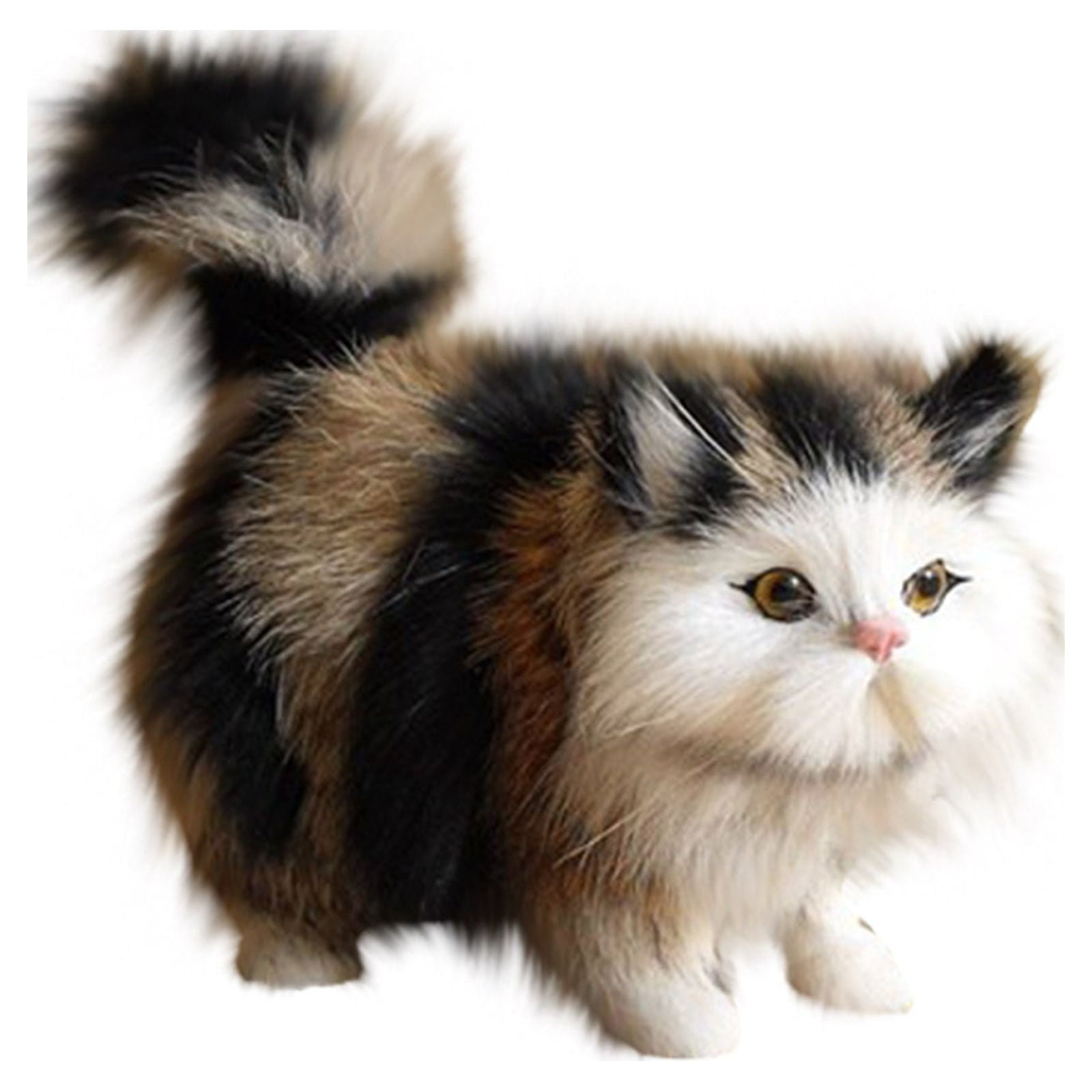 QTBIUQ Soft Handmade Simulation Cat Stuffed Toys Plush Animals Lifelike ...