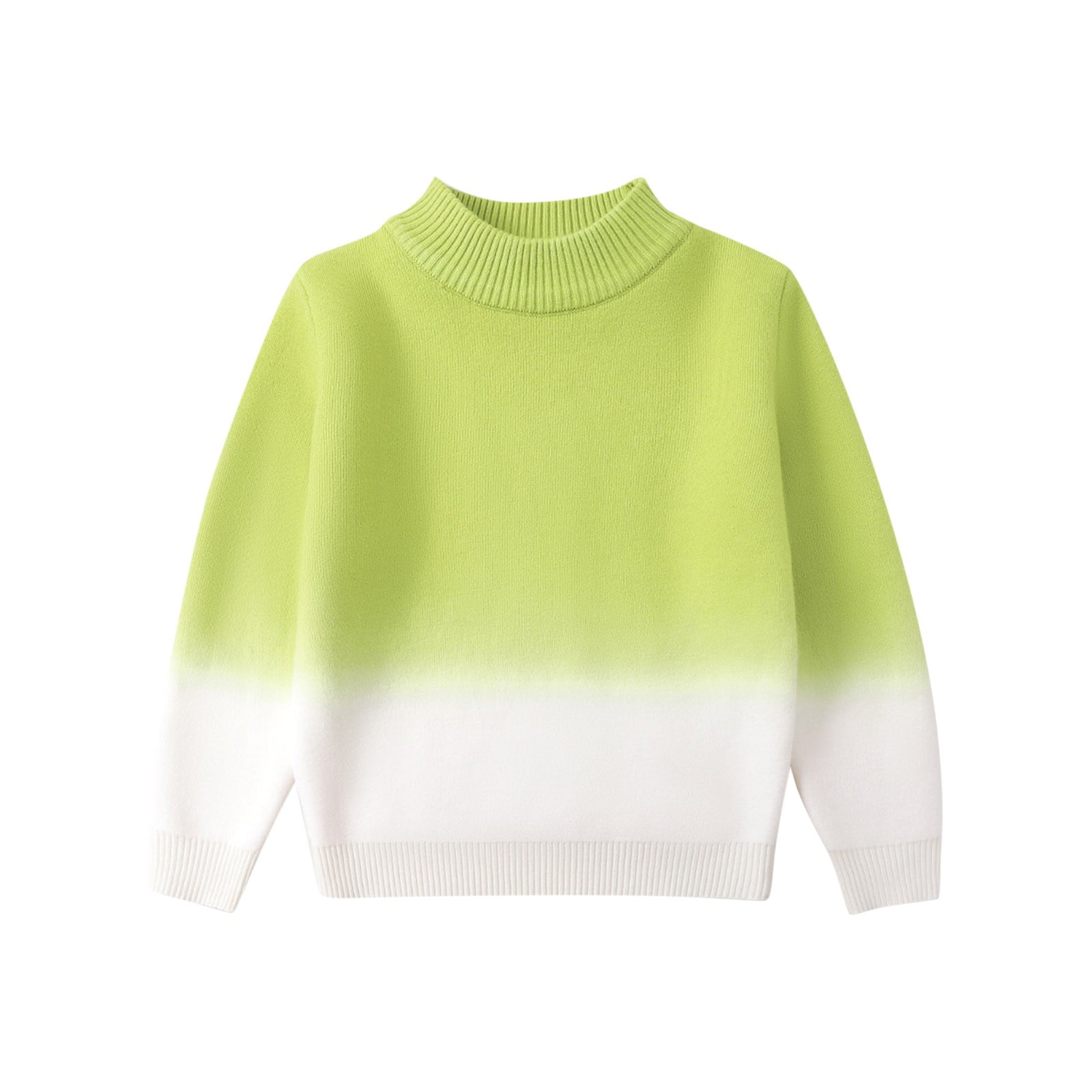 QTBIUQ Sweater Boys and Girls Sweaters Gradually Change Color Knitted ...