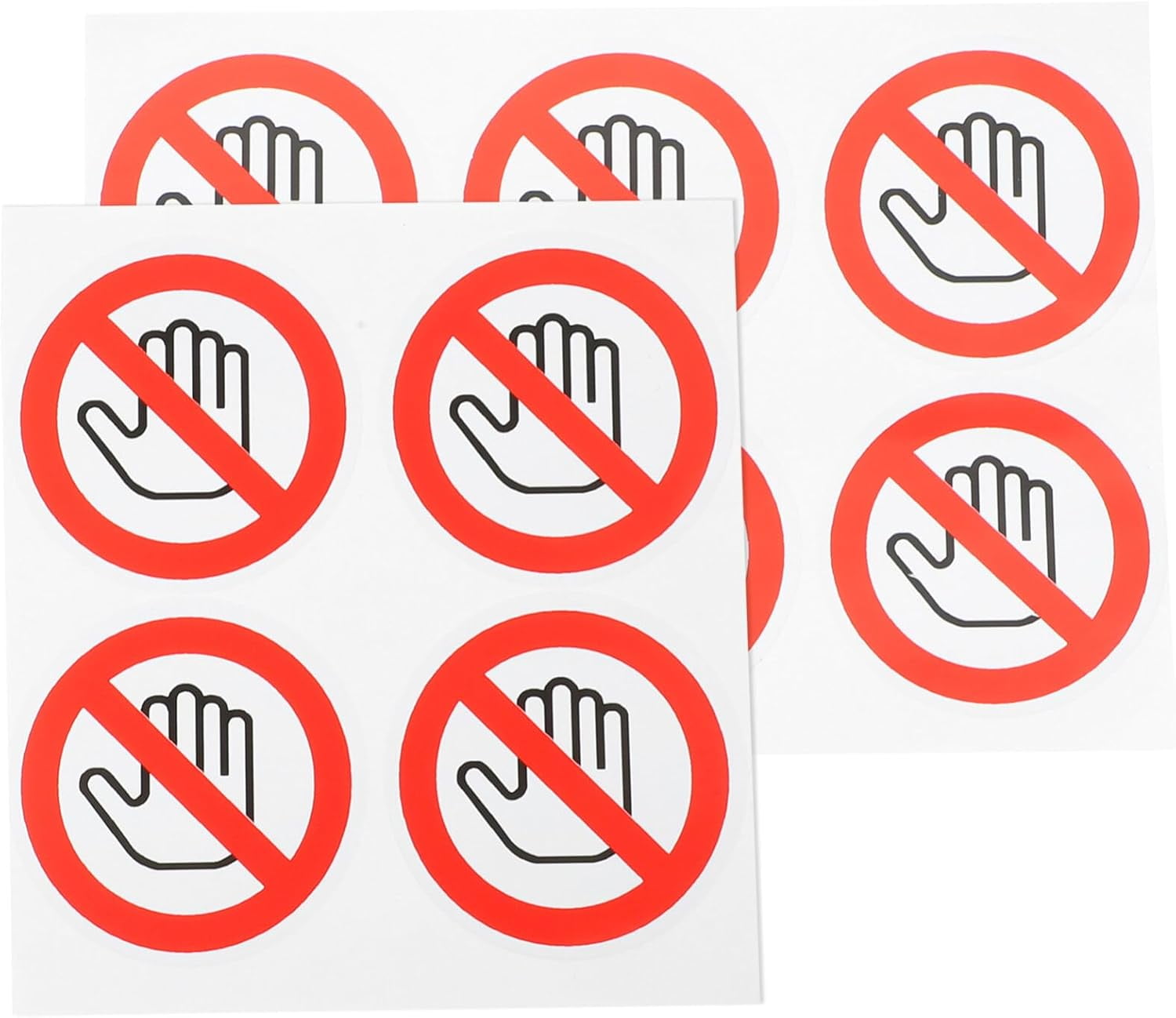 QTH 10pcs Do Not Touch Stickers Do Not Use Hand Sign Decals Self ...