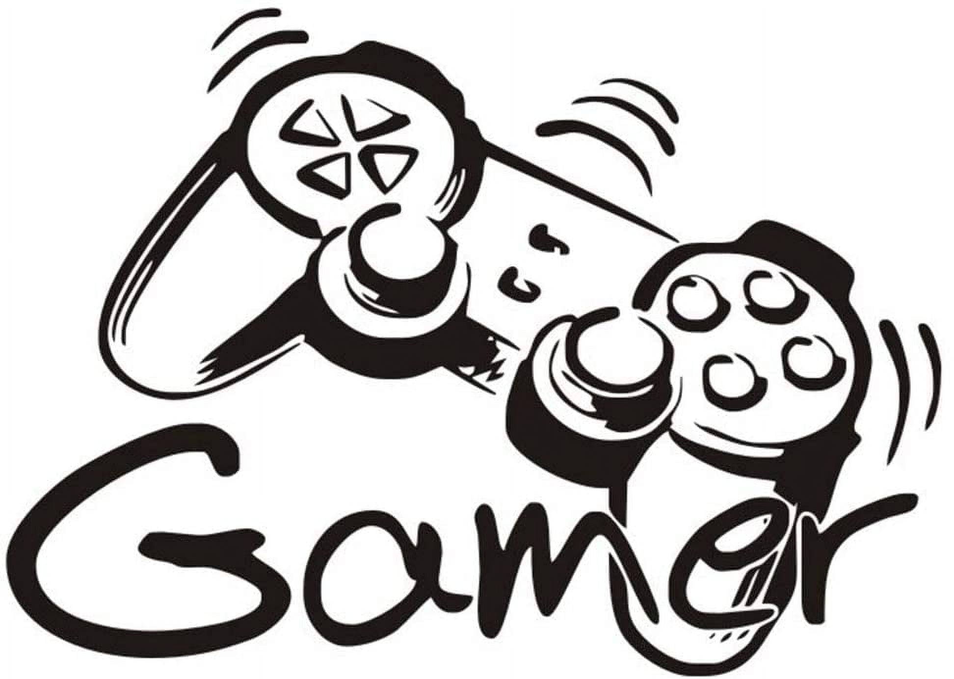 QTH Controller Letter Gamer Wall Sticker, Vinyl Removable Game Wall ...