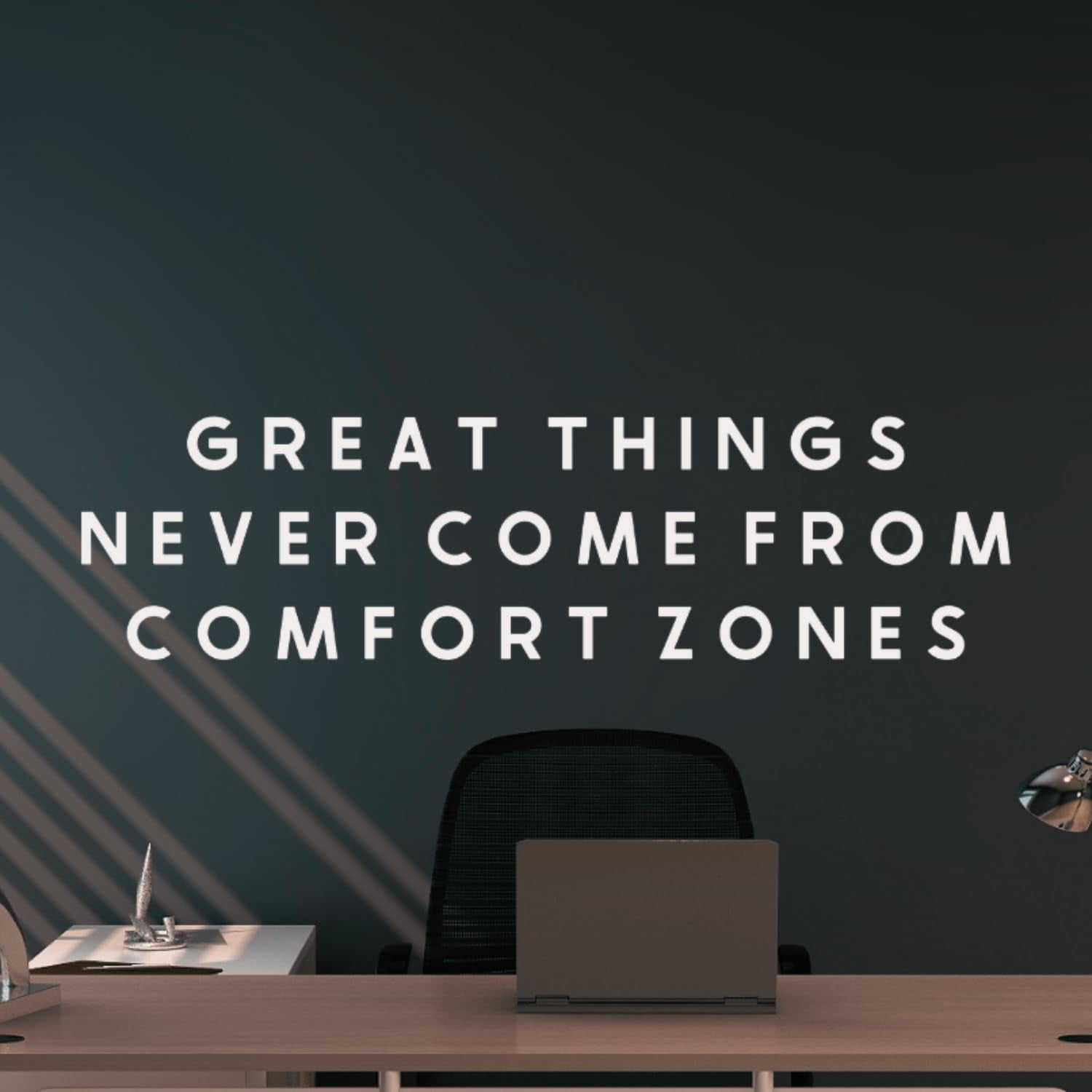 QTH Great Things Never Come From Comfort Zones Wall Decal Inspirational ...