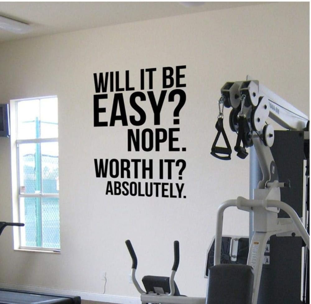 QTH HUAIyinSTO Art Absolutely Fitness Motivation Wall Quotes Poster ...