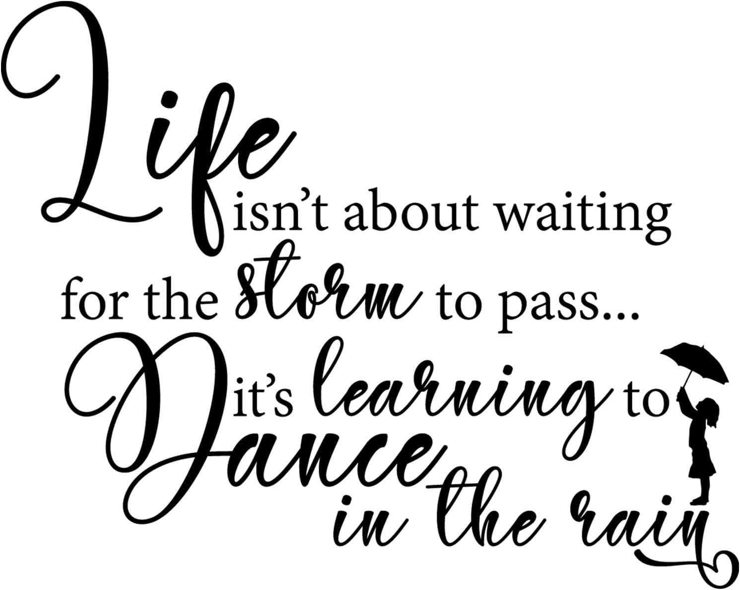 QTH Large Life Isnt About Waiting for The Storm to Pass Its Learning to ...