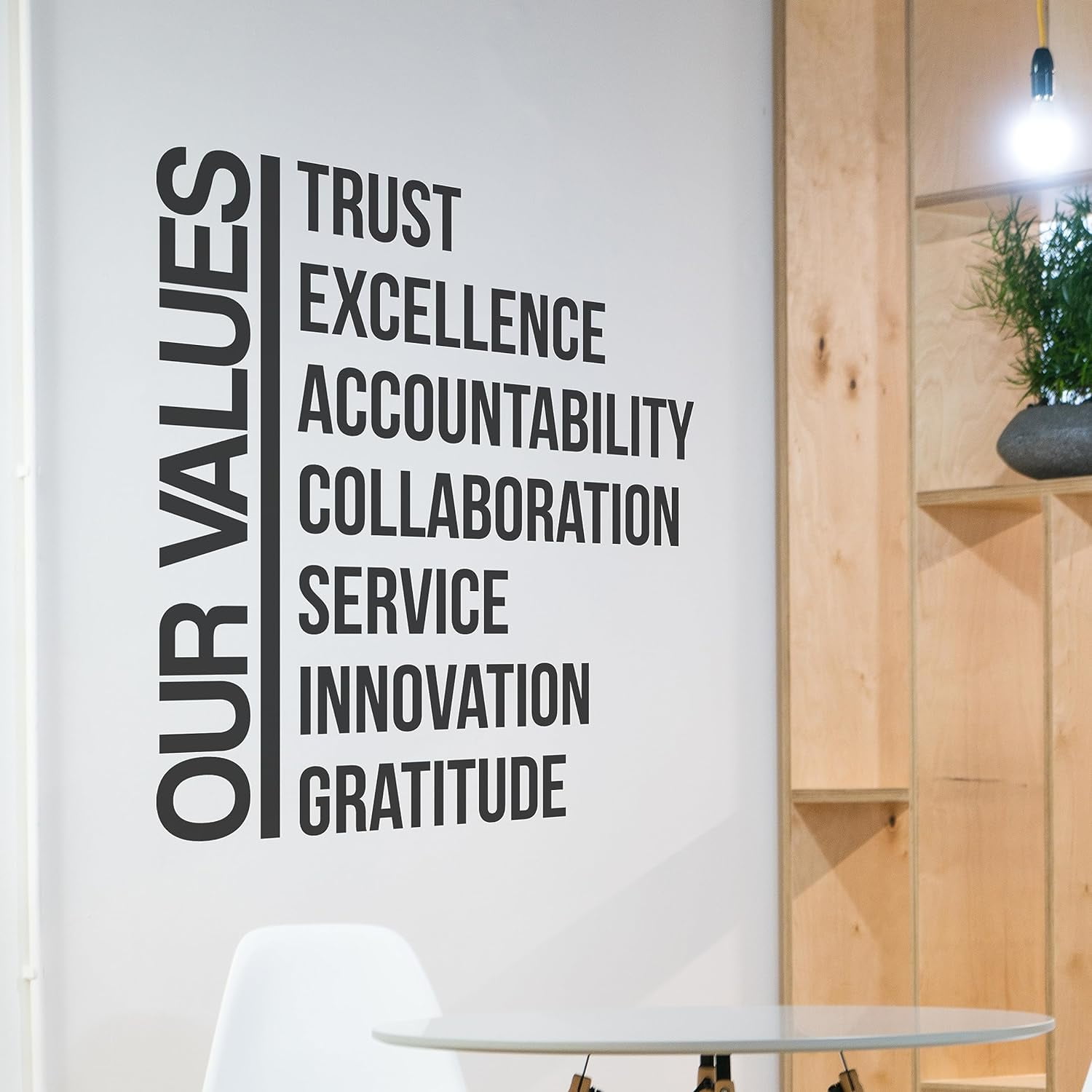 QTH Large Our Values Office Decor Wall Art Wall Decal Inspirational ...