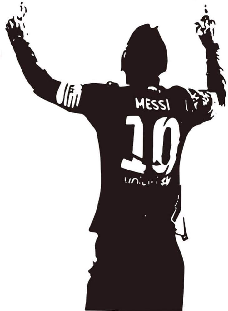 QTH Lionel Messi Art Wall Decal Messi Classic Pose Vinyl Wall Sticker ...