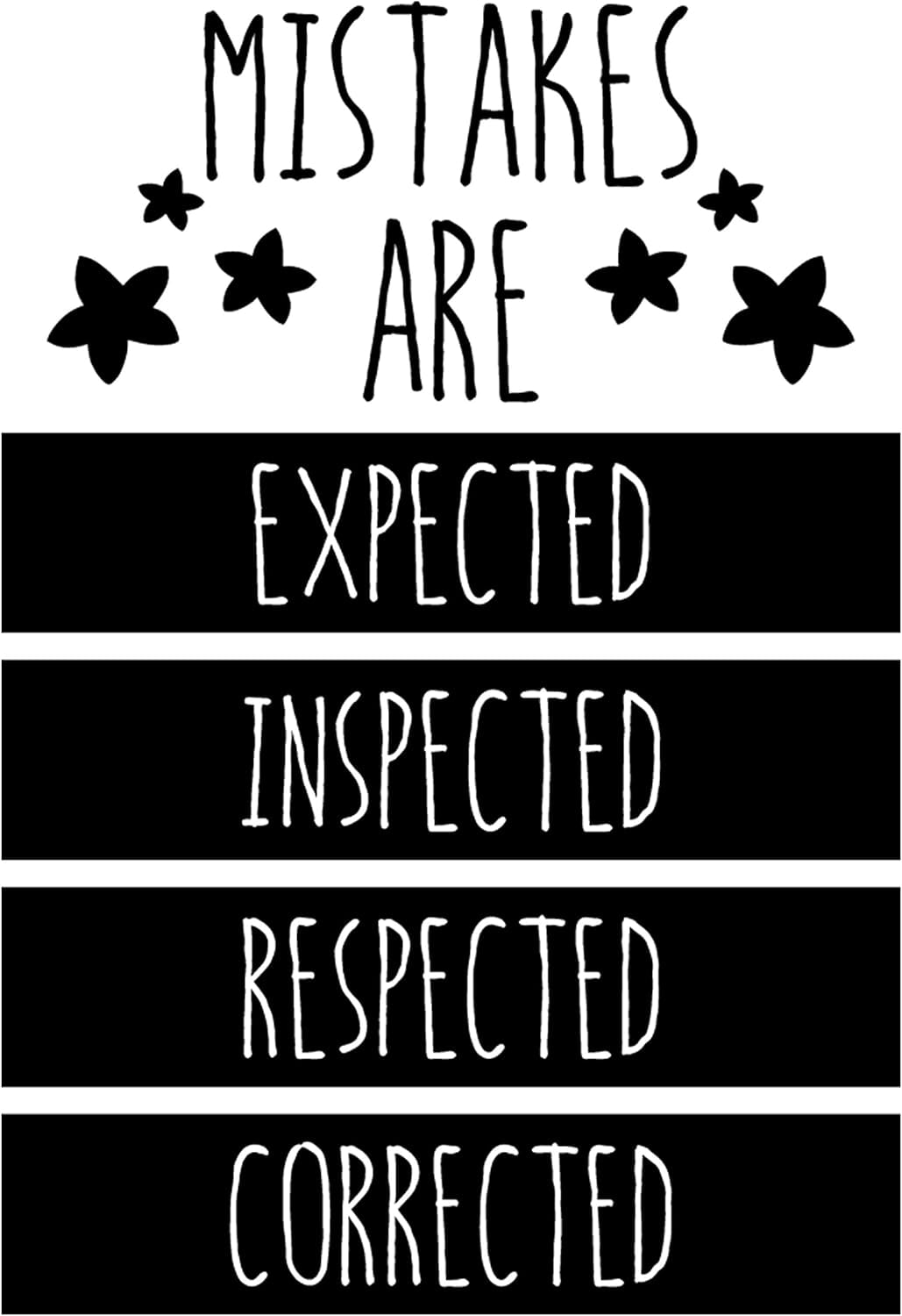 QTH Mistakes Classroom Decor - Inspirational Wall Decal Motivational ...