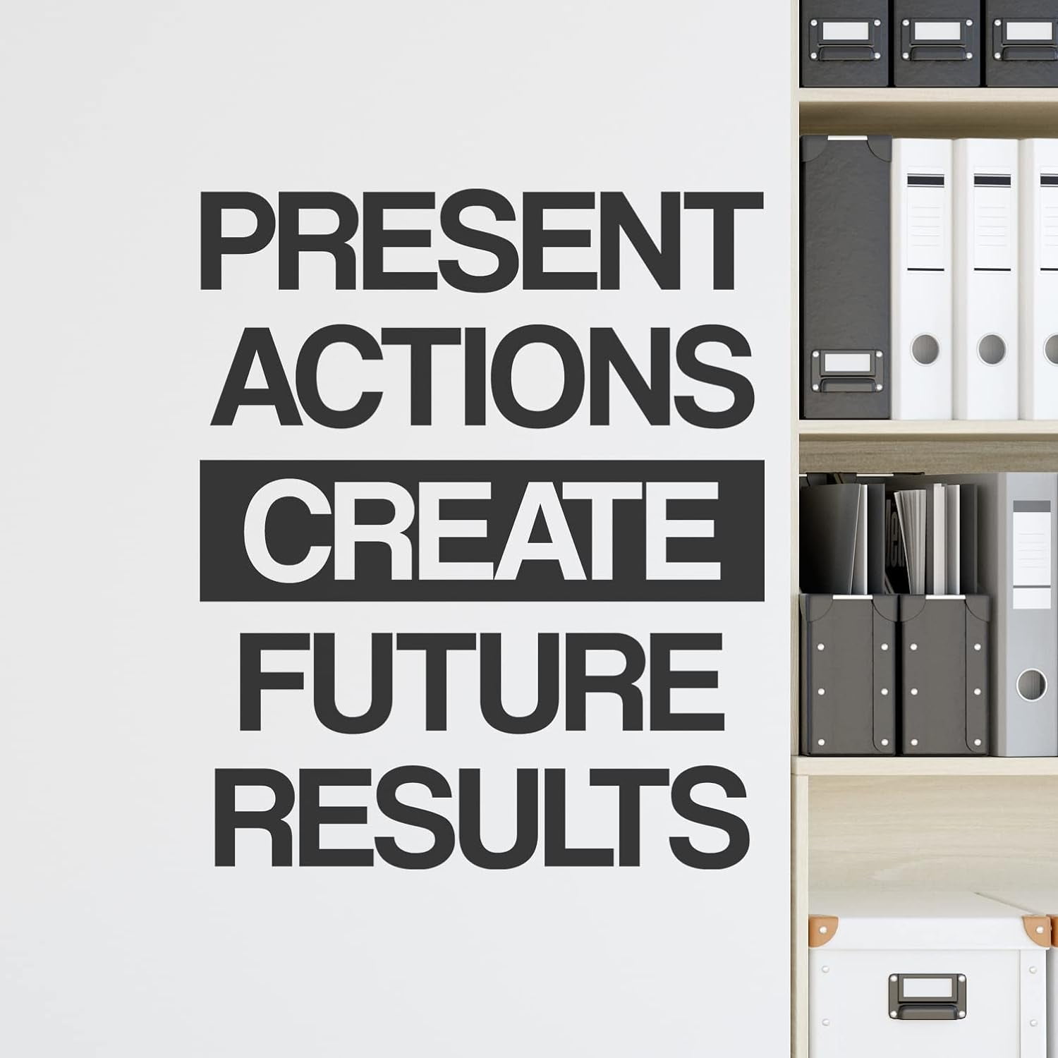 QTH Present Actions Create Future Results Office Decor Wall Art Wall ...
