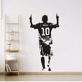 QTH Vinyl Wall Sticker Football Player Wall Decal Messi Soccer Football ...