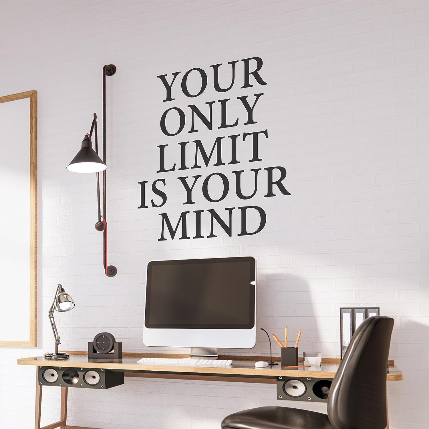 QTH Your Only Limit is Your Mind Wall Sticker Inspirational Wall Decal Motivational Office Decor ...