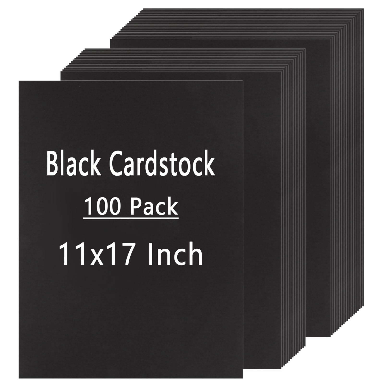 QTLCOHD 100 Sheets Black TSF6 Cardstock 11 x 17 Inches Black ...
