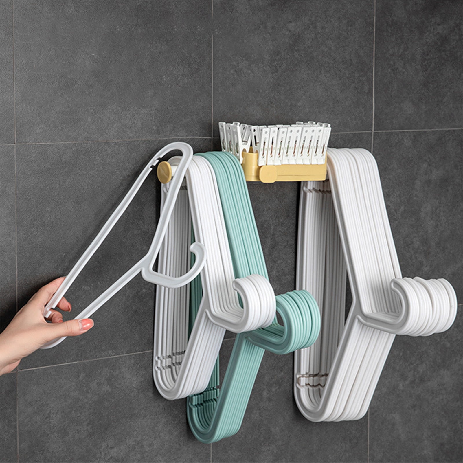 QTOCIO Bathroom Accessories, Multifunctional Retractable Clothes Hanger ...