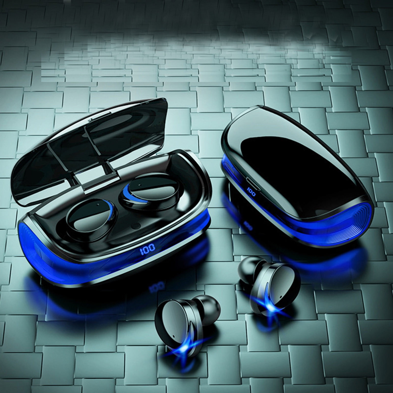 QTOCIO Bluetooth Earbuds Single Digital Display Wireless Bluetooth TWS ...