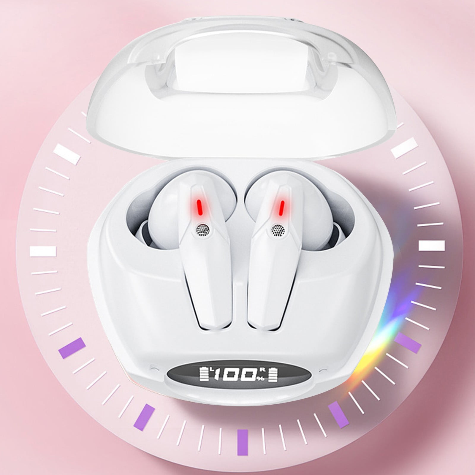 QTOCIO Bluetooth Headphones, Intelligent Digital Display Bluetooth ...