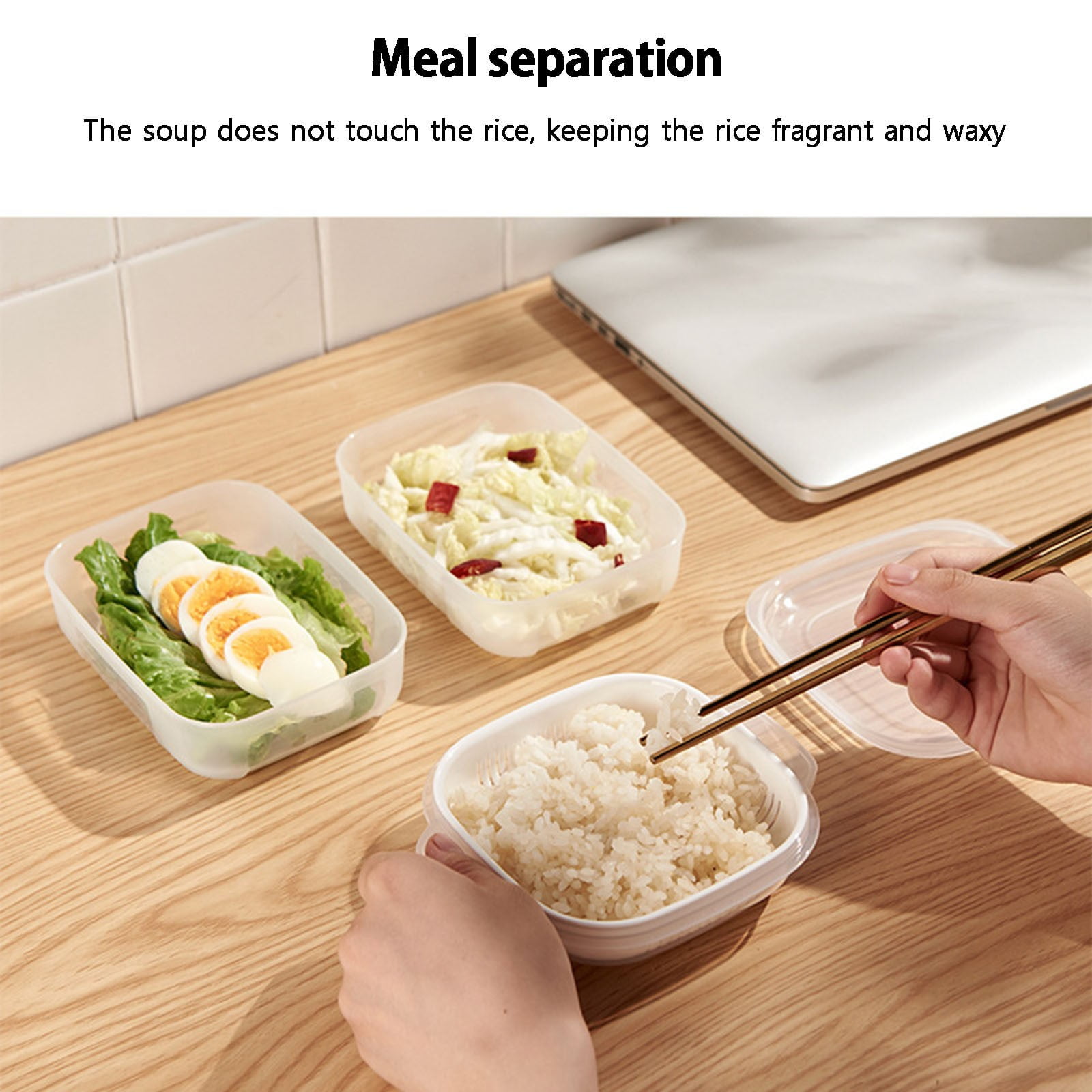 QTOCIO Food Storage Containers, Microwave Oven Heating Bento Box ...