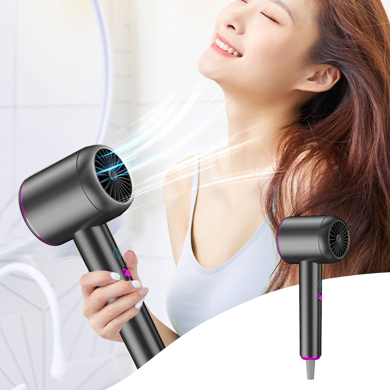 QTOCIO Home Appliances, Negative Ionic Hair Dryer With Concentrator, Expertise Portable Hair ...