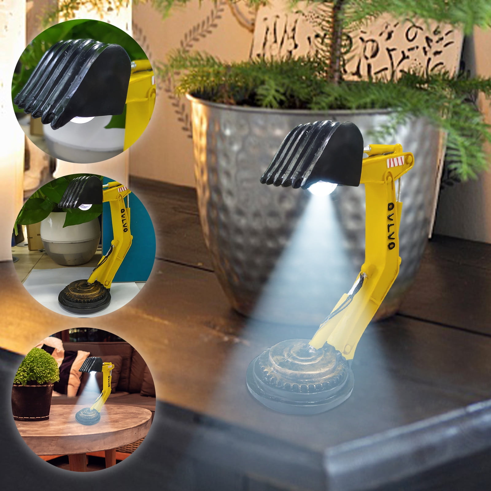 QTOCIO Home Decor, Beautiful And Unique Excavator Table Lamp Industrial ...
