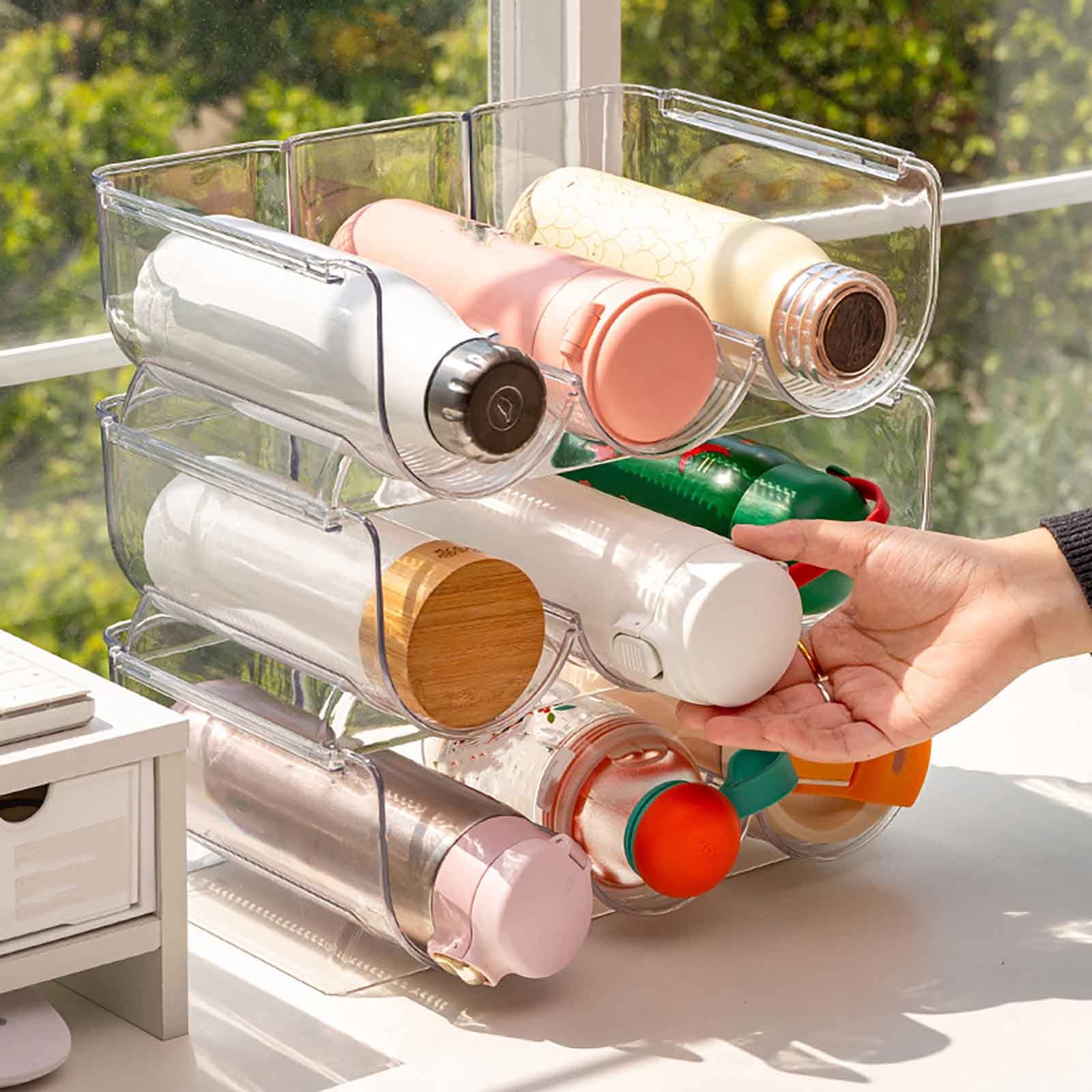 QTOCIO Organization and Storage, Water Cup Storage Rack Multi-layer ...