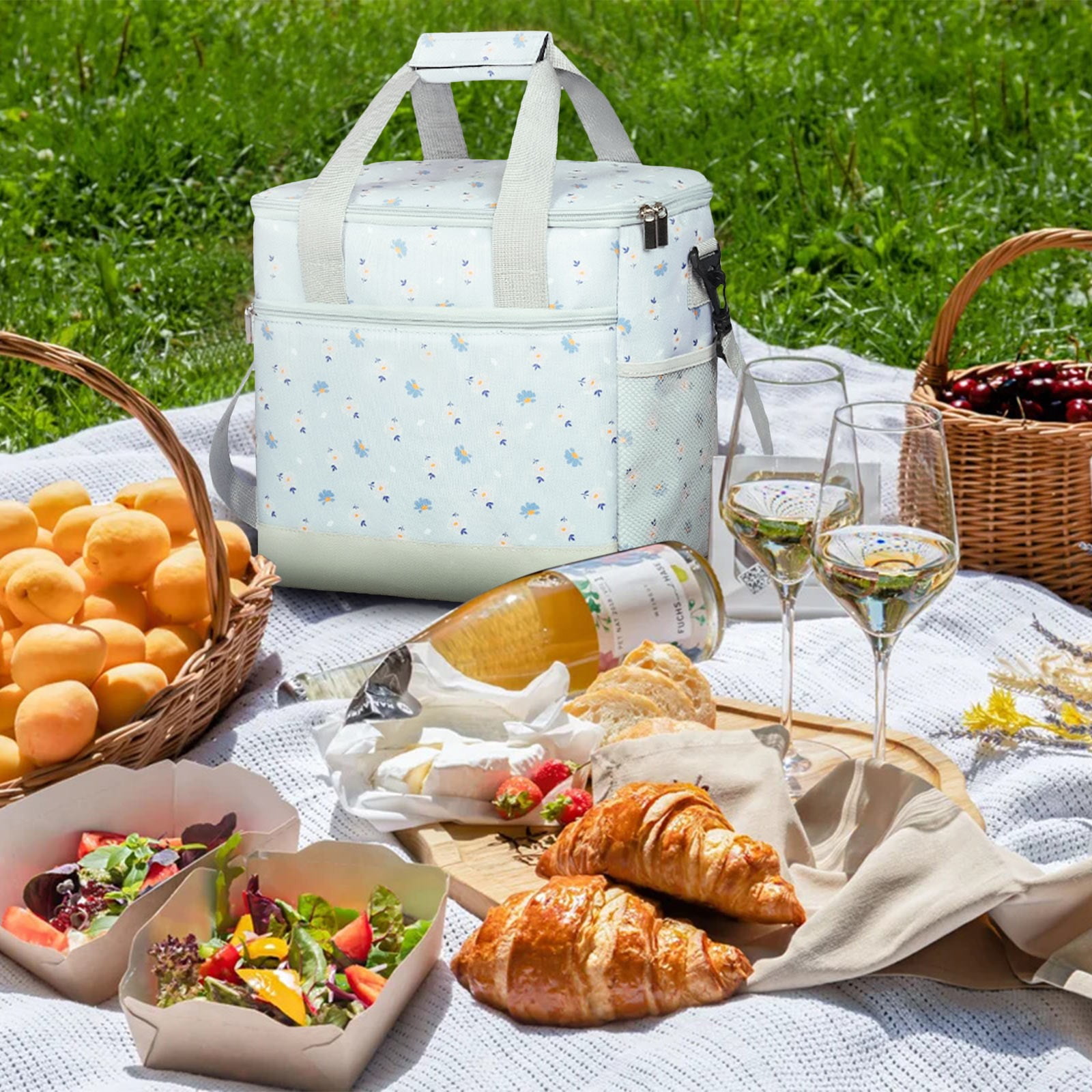 QTOCIO Storage Containers, Outdoor Large Capacity Picnic Bag Camping ...