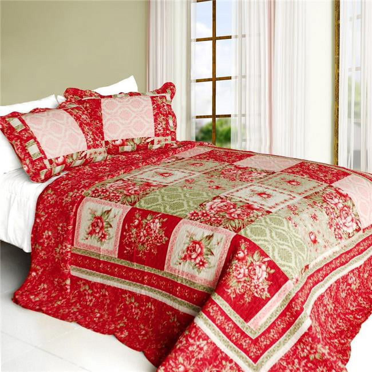 QTS-SJIN9268-23 Chinese Wedding - Cotton 3 Pieces Vermicelli-Quilted ...