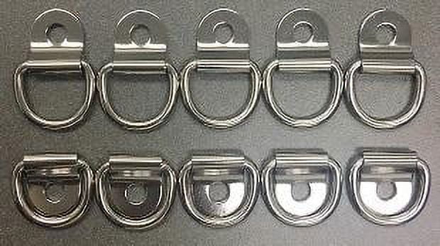 QTY 10 - Marine Boat 316 Stainless Steel D Ring Pad Eye D-Ring 1/8 ...