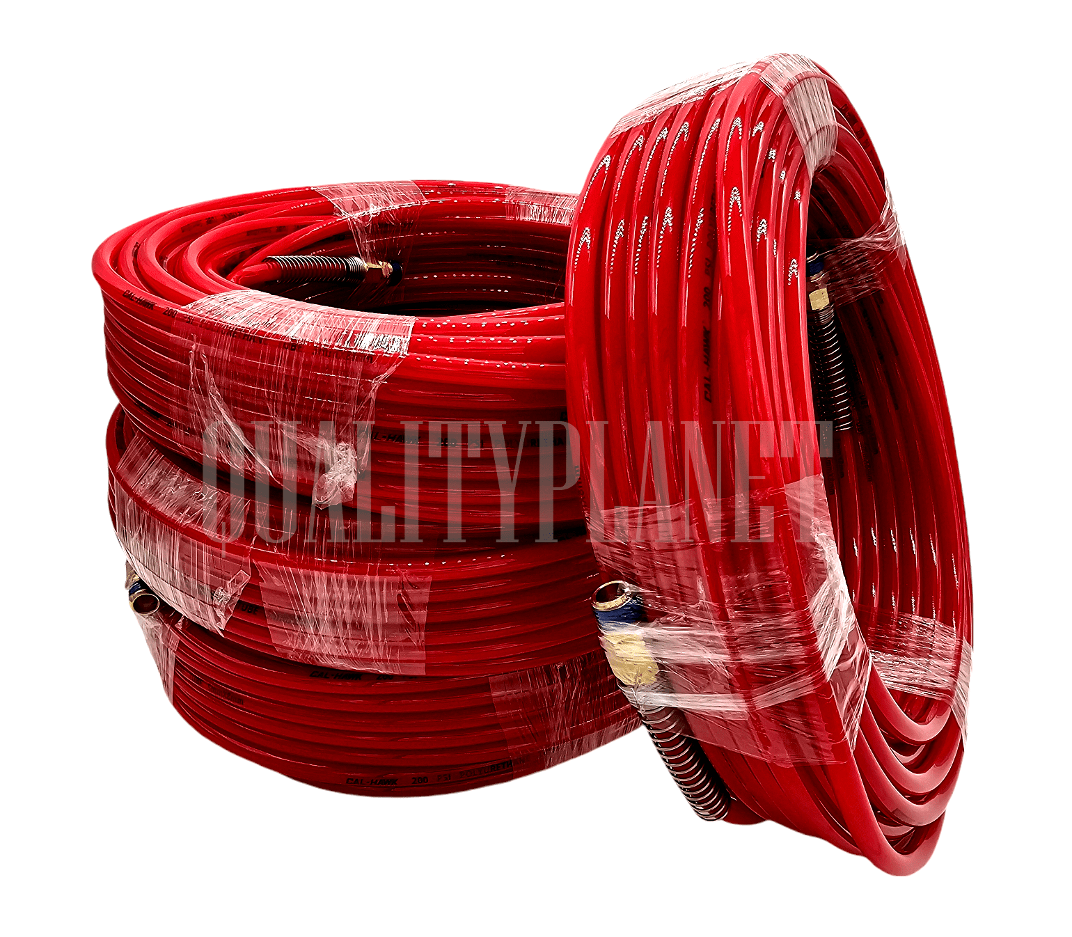 (QTY:4) 100ft x 1/4" NPT Air Compressor PU Hose Roofing Framing ...
